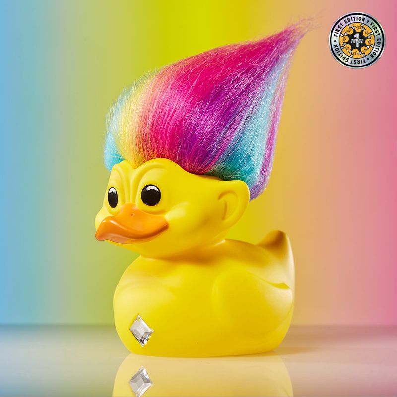Trolls: Rainbow Troll (Yellow with Rainbow Hair) TUBBZ (First Edition)